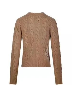 Polo Ralph Lauren Cable Knit Cardigan With Embroidered Pony Logo