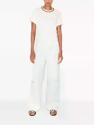 Tory Burch Embellished Cotton T-shirt - White