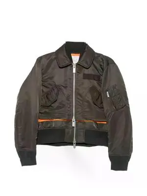 Sacai Layered-design Jacket - Green