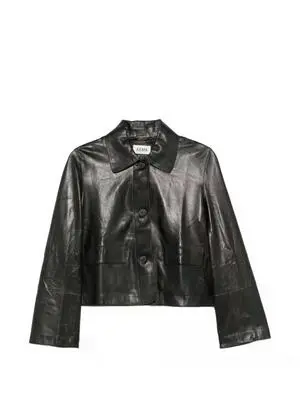 ARMA Leather Button-up Jacket