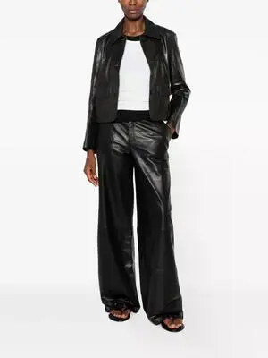 ARMA Leather Button-up Jacket