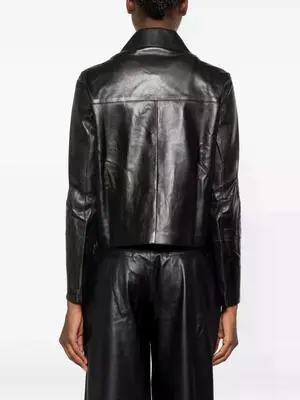 ARMA Leather Button-up Jacket
