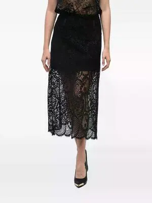 Beaufille Macramé Lace Skirt - Black