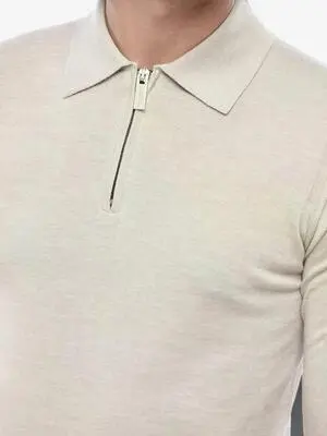 PAOLO PECORA Knitted Half-zip Polo Sweater