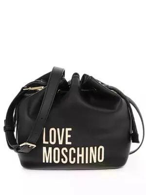 Moschino Logo-lettering Bucket Bag - Black