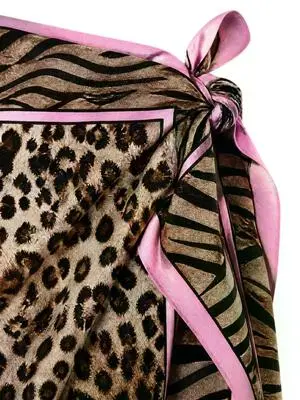 MC2 SAINT BARTH Animal-print Sarong Maxi Skirt