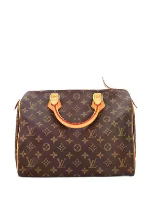 LOUIS VUITTON Speedy Monogram Canvas Satchel - Brown