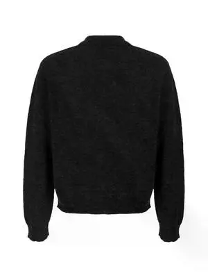 Our Legacy Evening Polo Brushed-knit Cardigan - Black