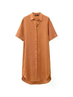 GRAN SASSO Short-sleeve Mini Shirt Dress - Orange