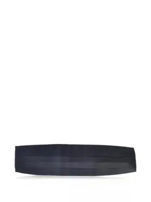 Corneliani Pleated Silk Cummerbund - Blue
