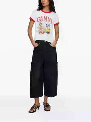 GANNI Graphic Print T-shirt - White