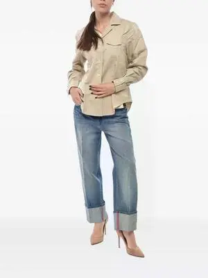 INES DE LA FRESSANGE PARIS Beige Chest-pocket Shirt