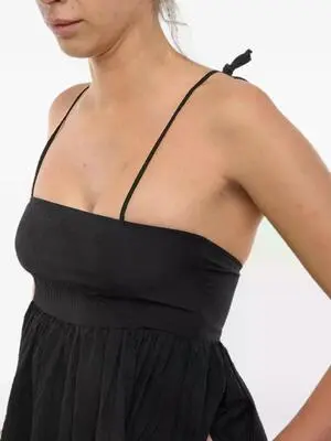 NOTES DU NORD Square-neck Midi Dress - Black