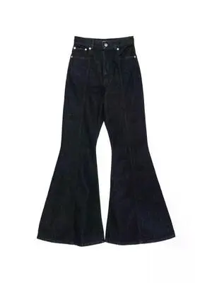 Viktor & Rolf Logo Patch Bootcut Jeans - Blue