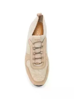 TOD'S Sneakers In Knit And Suede - Neutrals