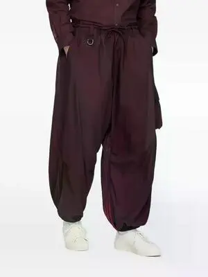 Y3 Cargo Pants With Gradient Stripes - Red