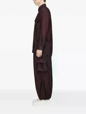 Y3 Cargo Pants With Gradient Stripes - Red