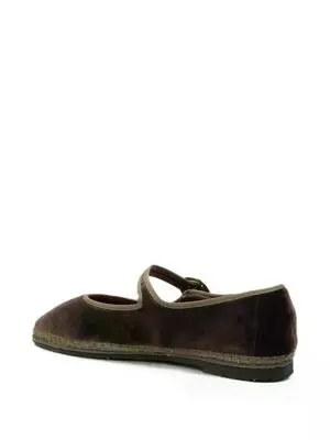 FLABELUS Ulla Velvet Ballet Flats