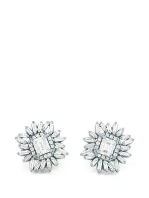 SUZANNE KALAN Diamond Embellishment Earrings - Silver