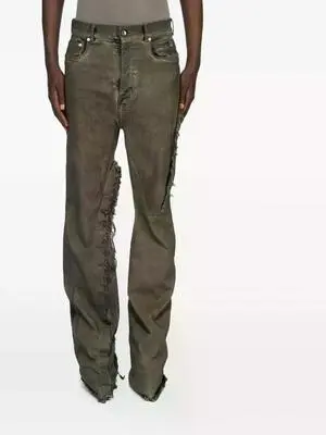 Rick Owens Bolan Frayed Jeans - Brown