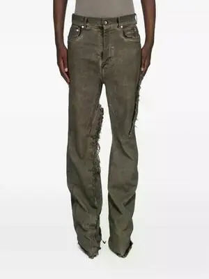 Rick Owens Bolan Frayed Jeans - Brown