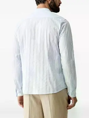 BENETTON Striped Mandarin-collar Shirt
