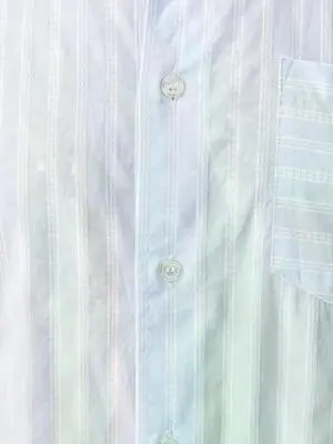 BENETTON Striped Mandarin-collar Shirt