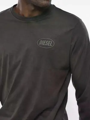DIESEL® Embossed-logo Long-sleeved T-shirt