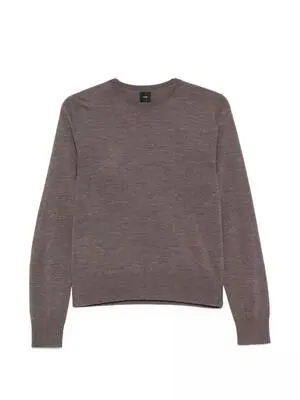 Pinko Lourdes Crew-neck Ribbed-trim Sweater - Grey