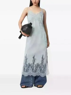 ALLSAINTS Samia Lace Trim Midi Dress