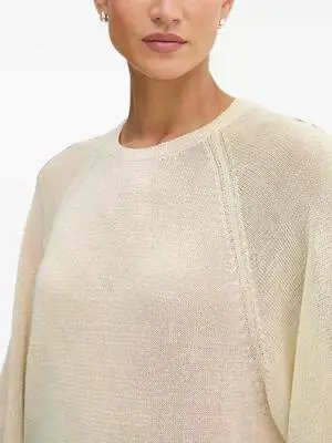 BENETTON Raglan-sleeve Ribbed-trim Sweater