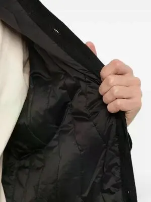 Neil Barrett Quilted-panel Ribbed-velour Overshirt