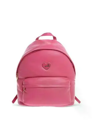 Moschino Heart-plaque Backpack - Pink