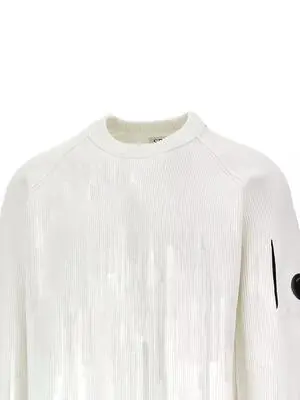 C.P. COMPANY Lens-detail Ribbed-knit Sweater - Neutrals