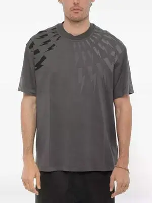 Neil Barrett Logo-print Jersey T-shirt - Grey