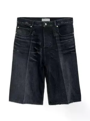 Balenciaga Denim Stay Press Shorts - Black