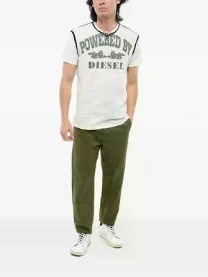 DIESEL® Logo-print Slub-cotton T-shirt