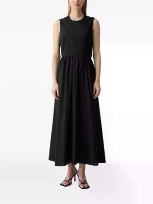 BENETTON Sleeveless Cut-out Maxi Dress - Black