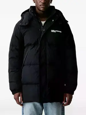 Karl Lagerfeld Quilted Logo-print Jacket - Black
