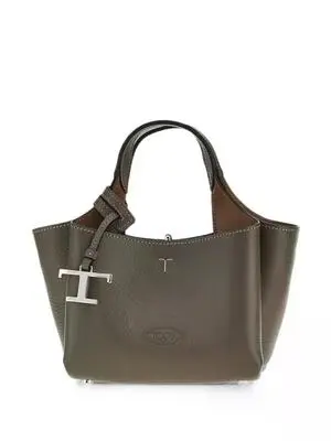 TOD'S Logo-plaque Leather Cross Body Bag - Brown