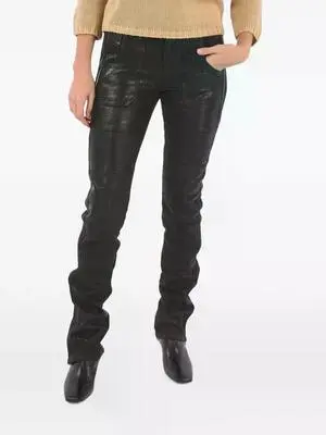 DIESEL® Coated Biker Trousers - Black