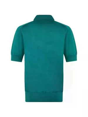 MOORER Action-spp Short-sleeve Knitted Polo Shirt