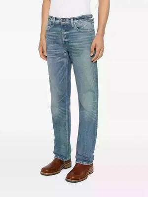 ANTIK DENIM Distressed Straight-leg Jeans - Blue