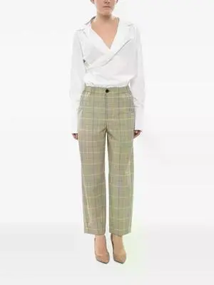 Marni Checked Straight-leg Trousers - Neutrals