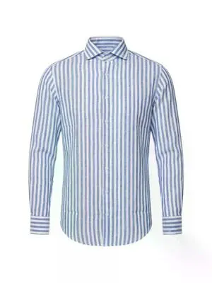 BASTONCINO Vertical-stripe Long-sleeve Shirt - Blue