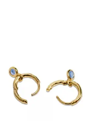 Monica Vinader Gemstone Pendant Hoop Earrings - Gold