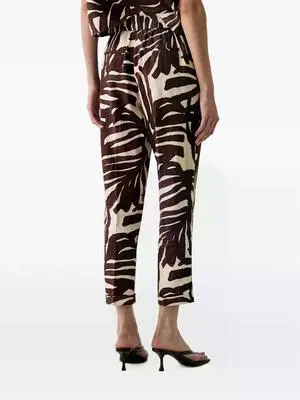 BENETTON Leaf-print Pleated Trousers
