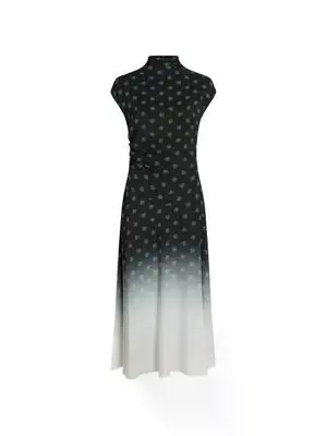 Karl Lagerfeld Logo-print Ombré Midi Dress - Black
