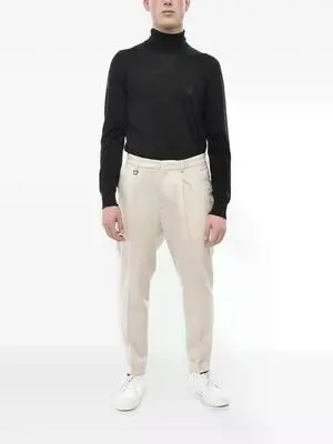 PAOLO PECORA Single-pleat Turn-up Trousers
