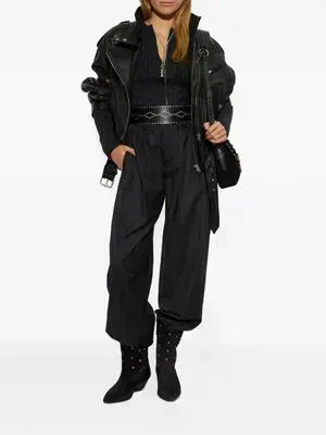 Isabel Marant Étoile Mayera Pinstripe Wool Trousers - Black